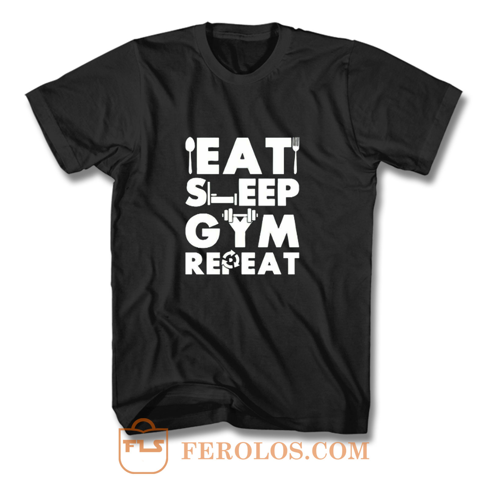Eat Sleep Gym Repeat T Shirt Ferolos Com